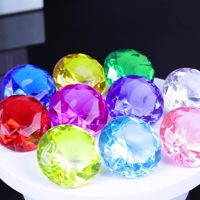 Children's Colorful Gem Toy Acrylic Crystal Stone Plastic Colorful ...