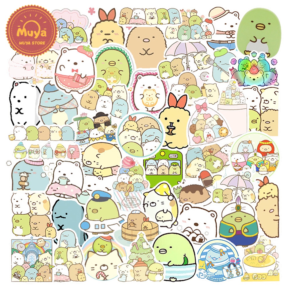 MUYA 50pcs Sanrio Sumikko Gurashi Stickers Waterproof Cartoon Vinyl ...
