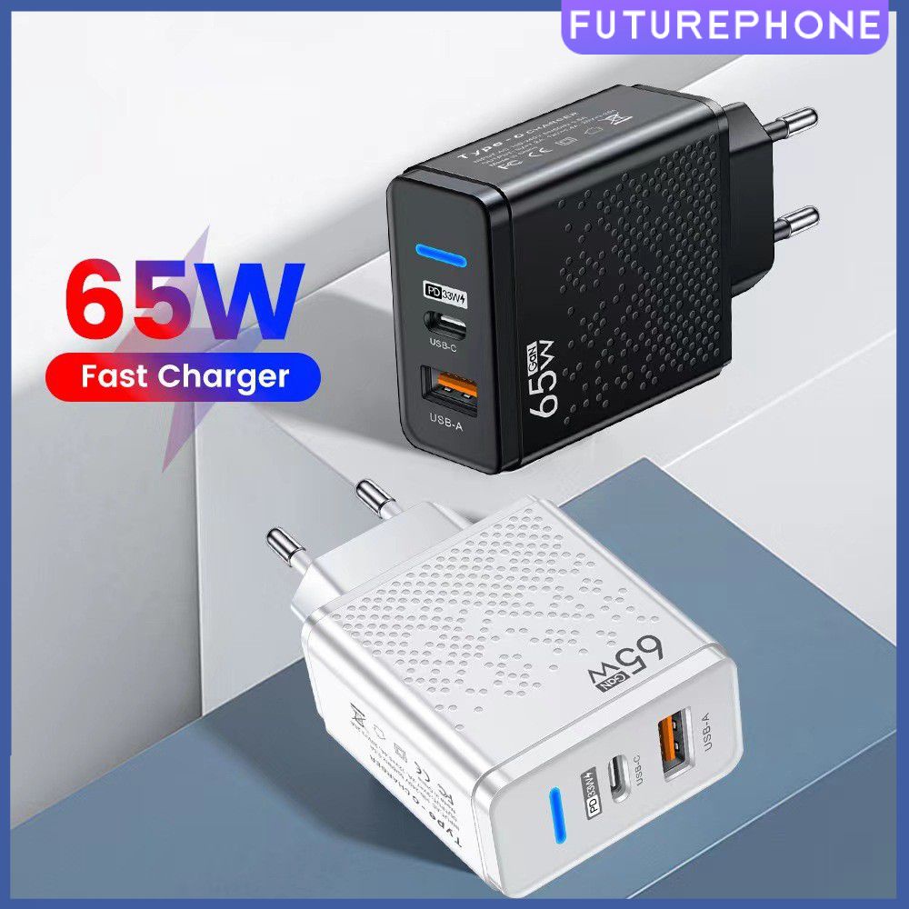 65W Phone USB Charger Fast Charge Adapter PD USB Type C Quick Charger ...