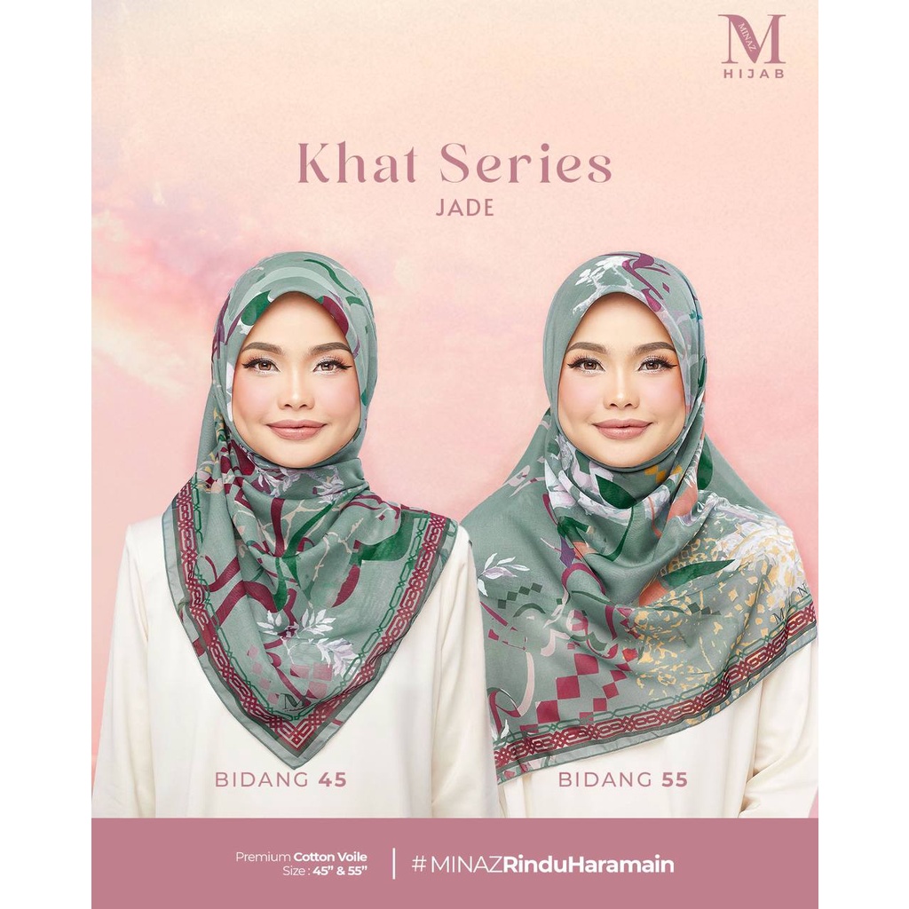 Minaz Hijab : Haramain Bawal Collection (Khat Series) Tudung Bidang 45 ...