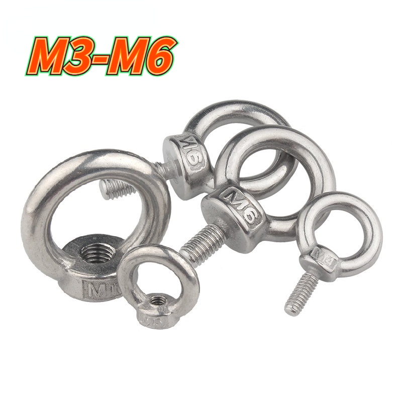 304 Stainless Steel Ring Screws Nuts Bolts Ring Extension Screws Ring ...