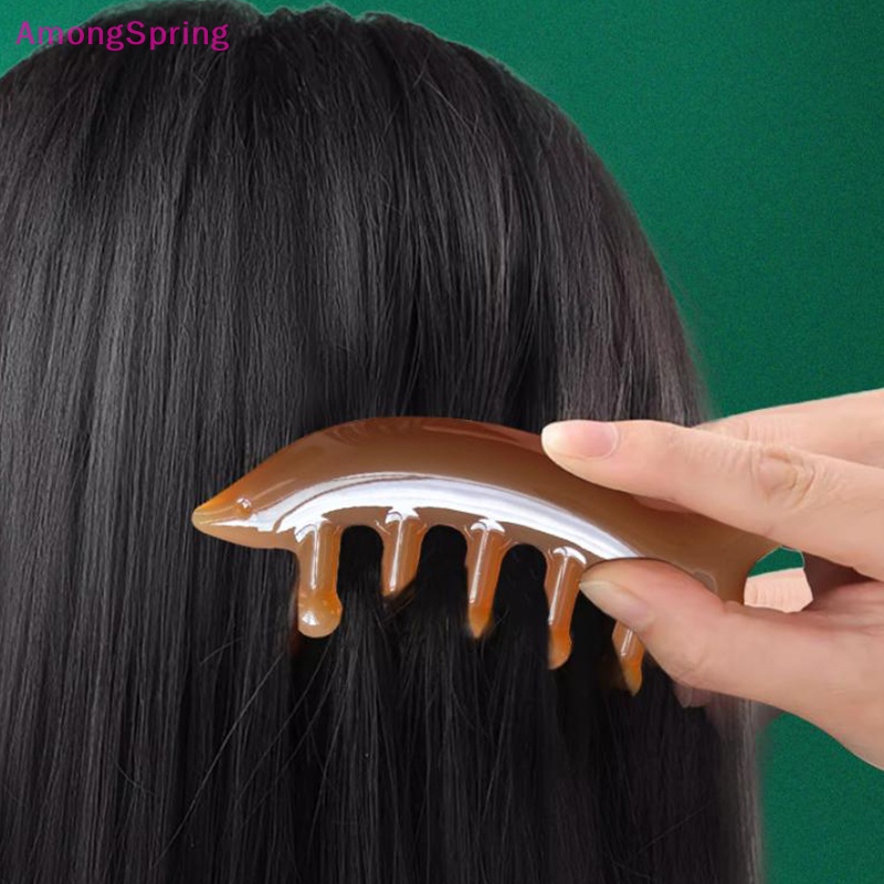AmongSpring Head Massage Comb Guasha Stick Shark Comb Head Body ...