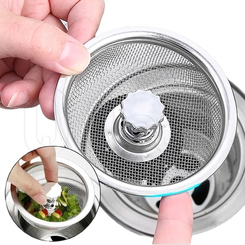Kitchen Sink Strainer with Handle & Stopper / Home Floor Drains Hair ...