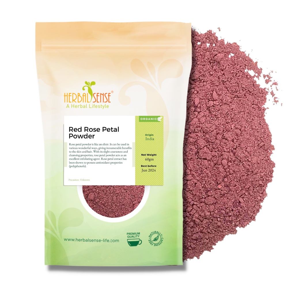 Herbal Sense Rose Powder Organic Pink Rose Powder Red Rose Petal Powder ...