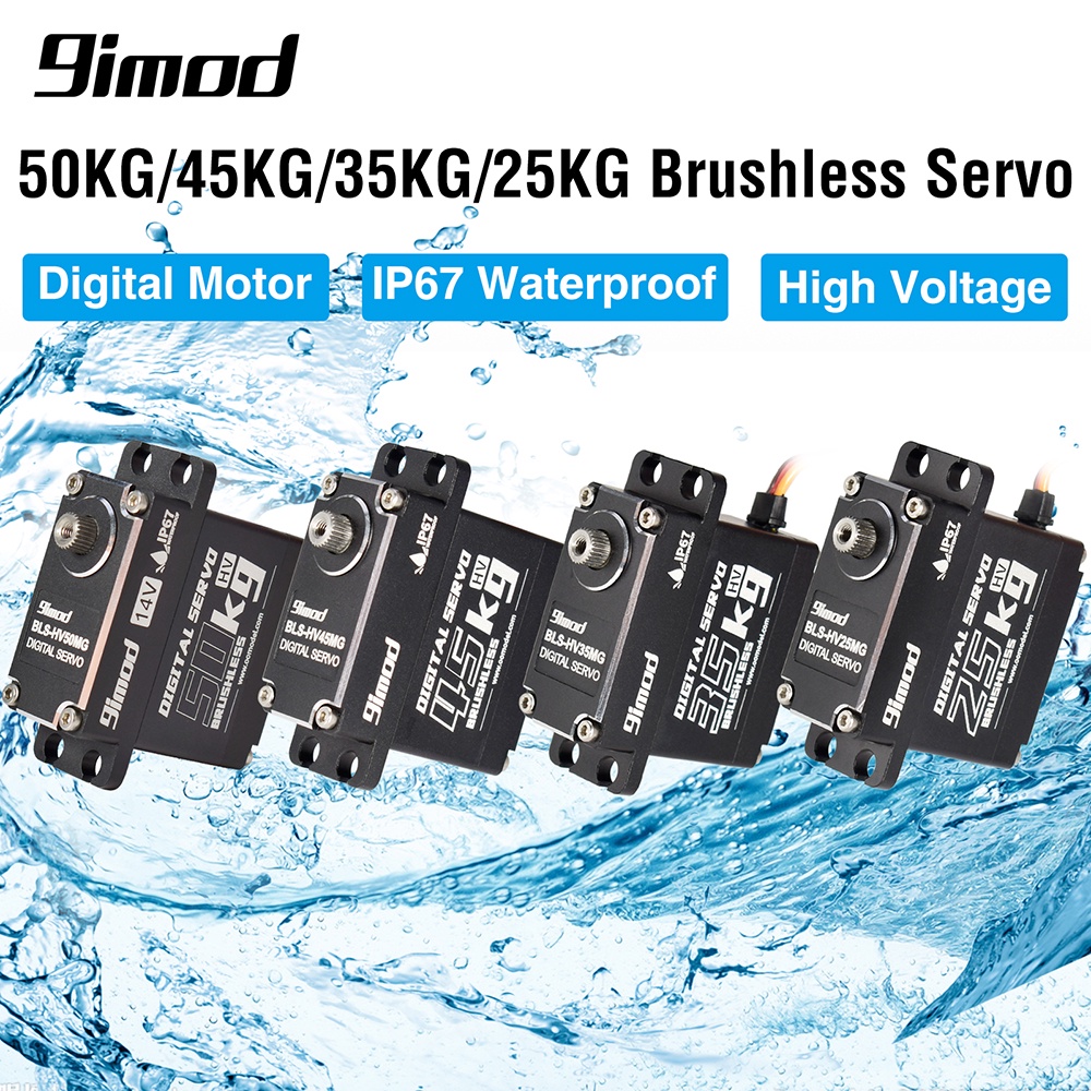 9imod Waterproof Brushless Coreless Servo 50KG 45KG 35KG 25KG 180 ...