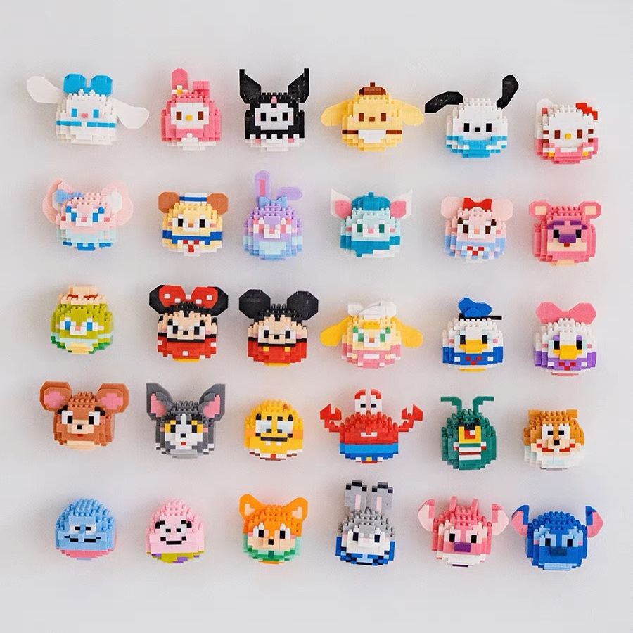 Mini Building Block Dharma Egg Q Version Cartoon Building Block Doll ...