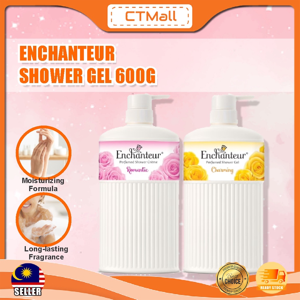 ENCHANTEUR Perfumed Shower Gel 600g Charming Romantic | Shopee Singapore