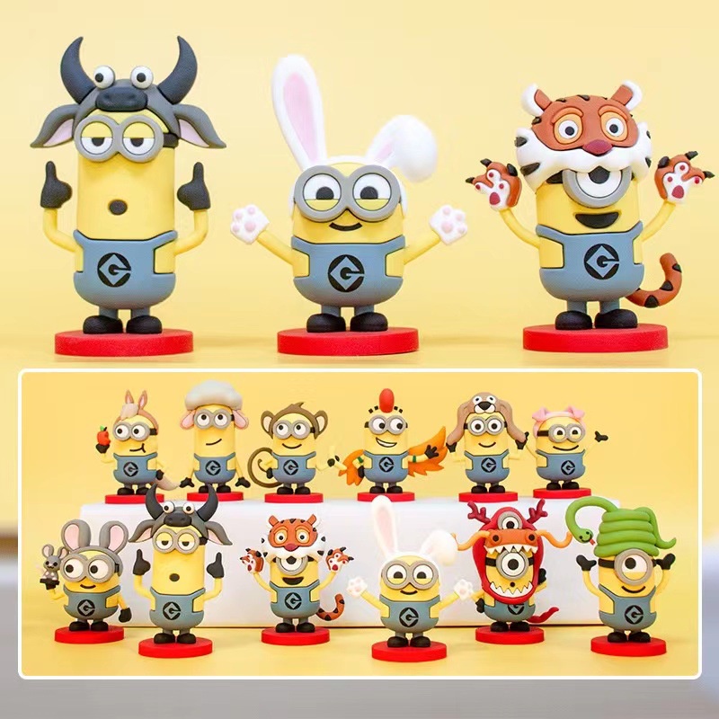 Minions Despicable Me Zodiac Bob Kevin Anime Action Figure Doll ...