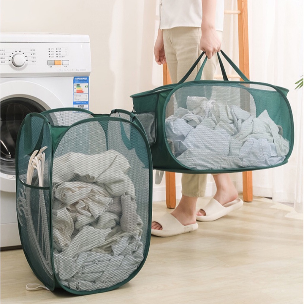 💜SG STOCK💜 Portable laundry basket Household sorting laundry basket ...