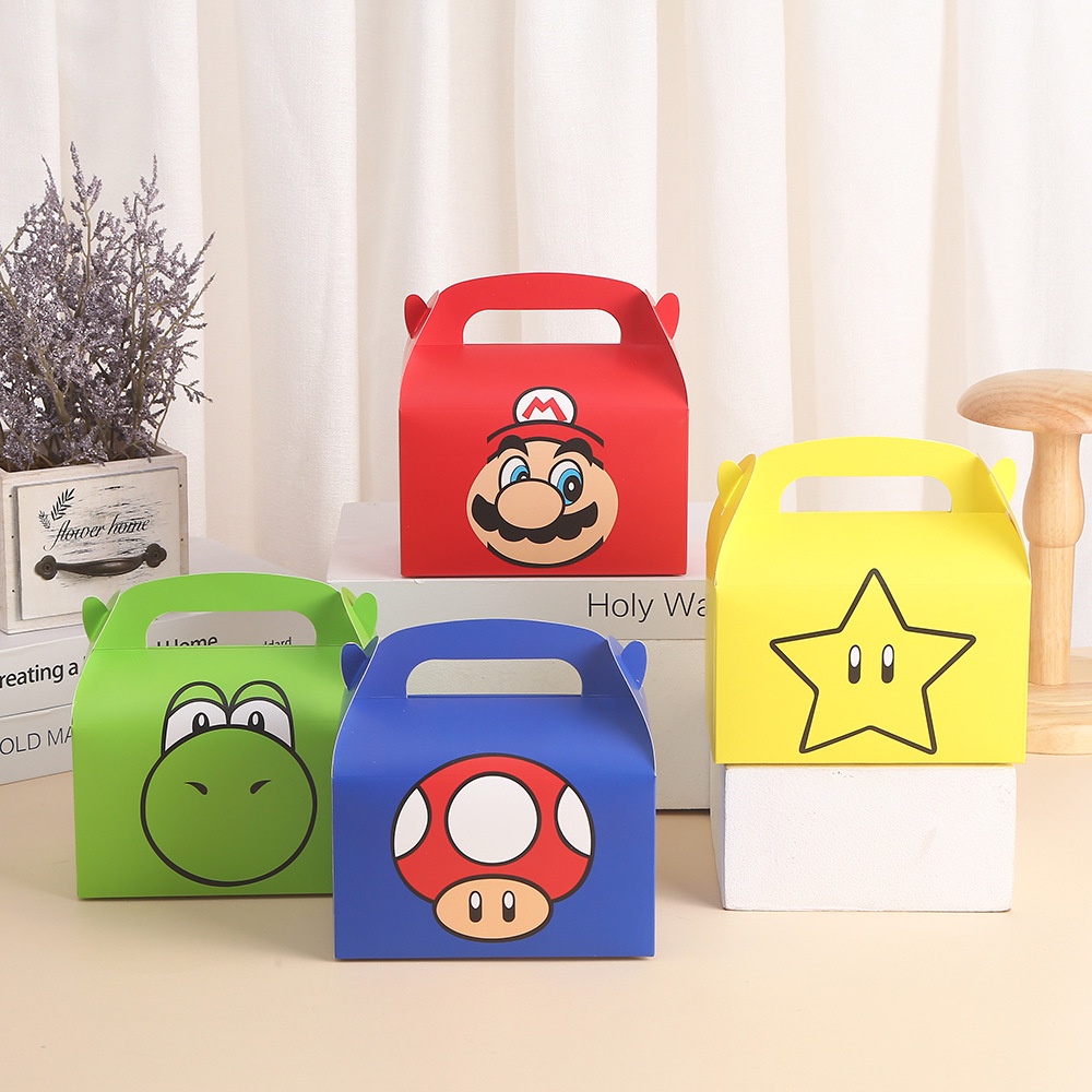 Super Mario Bros Gift Box Fashion Design Kids Favorite Mario Gift Bags ...