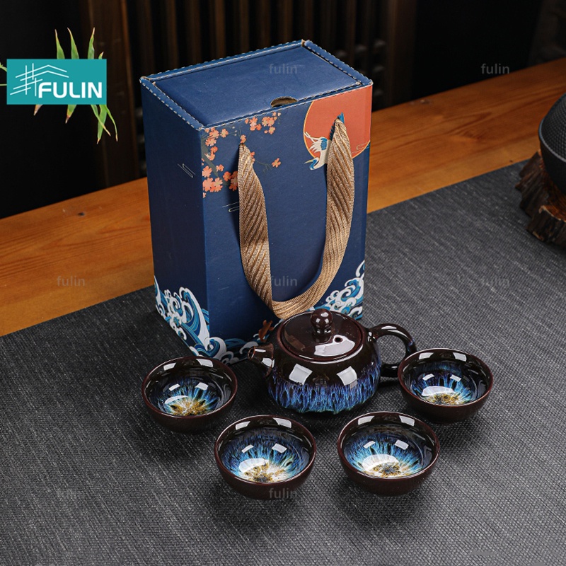 Porcelain Teapot Set Chinese Kung Fu Teapot Set Portable TeaSet Ceramic ...