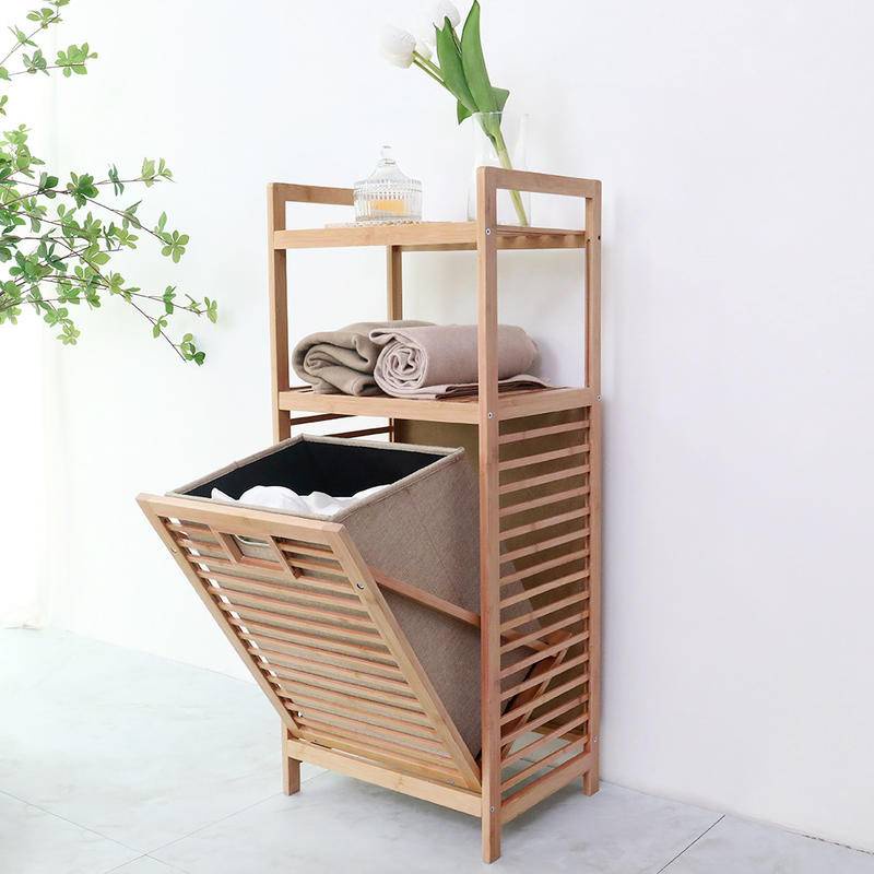 Ins Style Dirty Clothes Basket Bathroom Storage Rack Rattan Storage ...