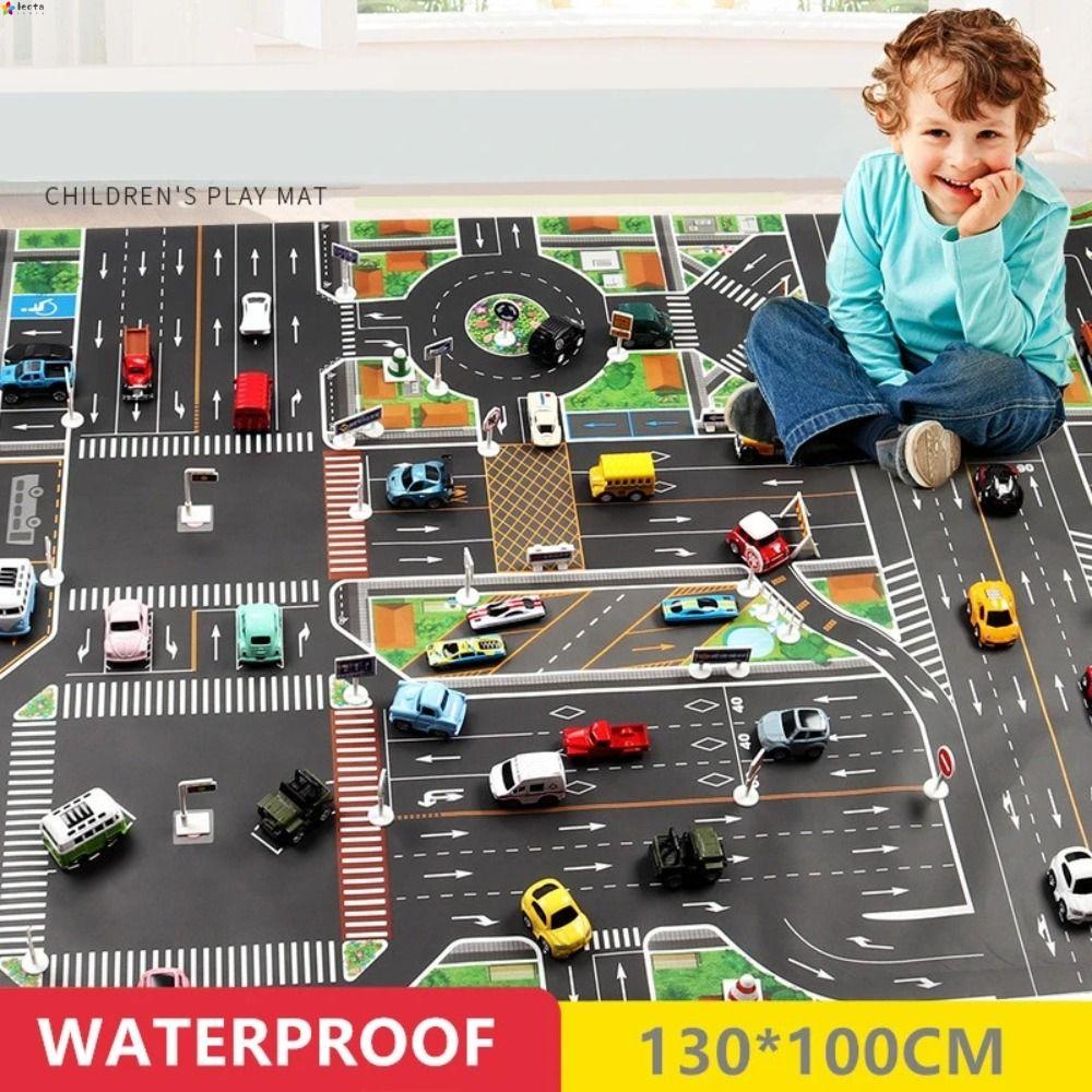 LEOTA City Parking Lot Roadmap Educational Toy Cartoon Traffic Car Map ...