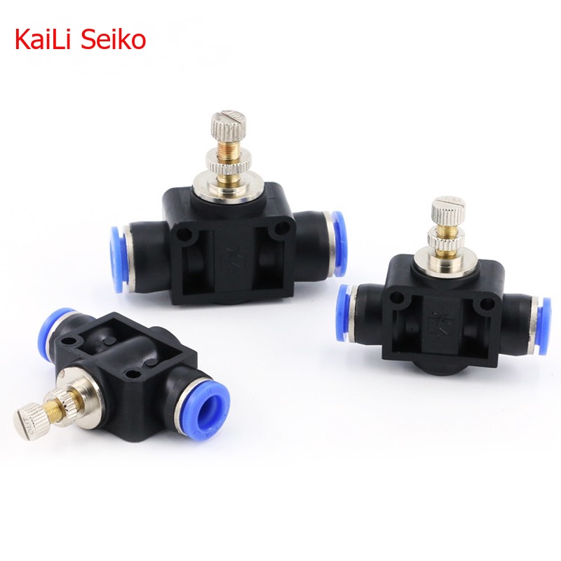 Flow Speed Control Valve 6mm 4mm 8mm 10mm 12mm Pneumatic Air 6 Airflow ...