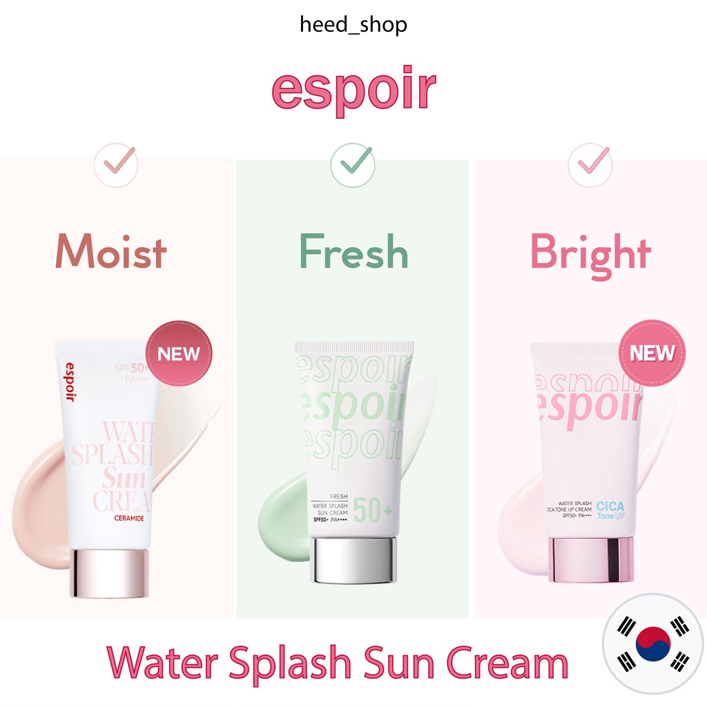 [ESPOIR] 3TPYE / Water Splash Sunscreen SPF50+ PA+++ / 60ml | Shopee ...