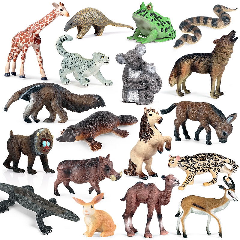 Forest Wild Animals Model Miniature Platypus Koala Horse Lizard Action ...