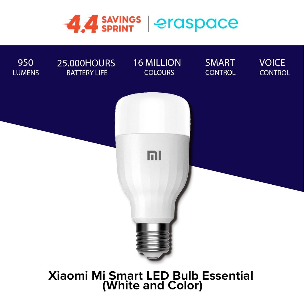 Xiaomi Mi Smart LED Bulb Essential (White and Color) | Shopee Singapore