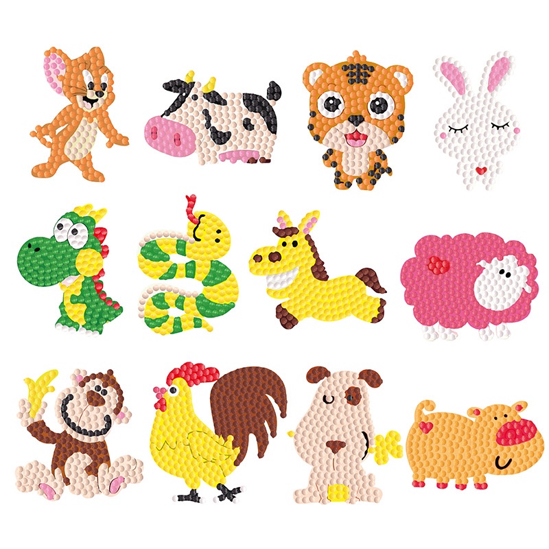 Children DIY Handmade Diamond Stickers Concentration Training ...