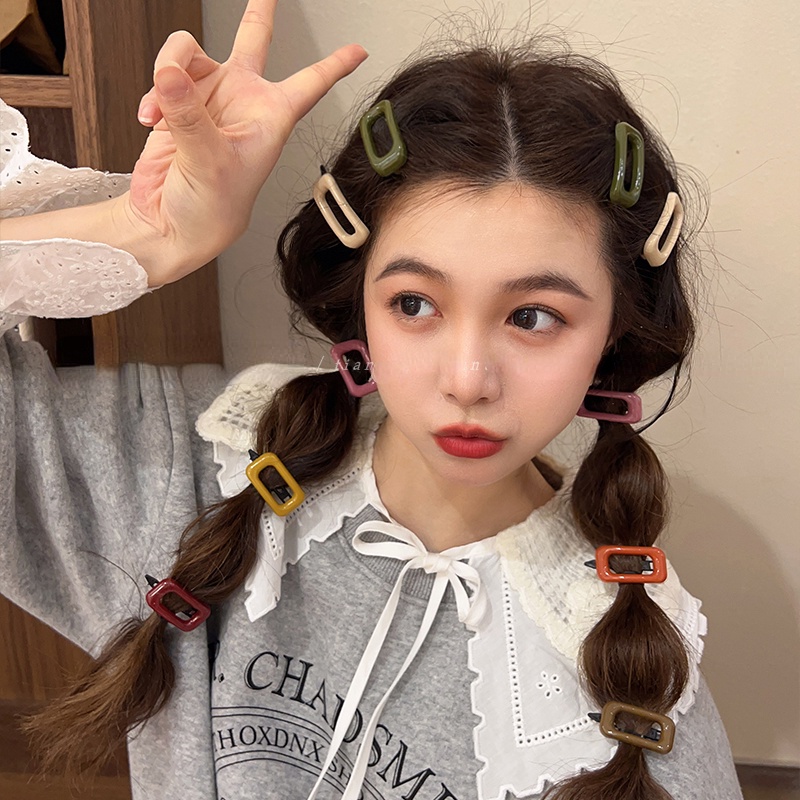 1Pcs Ins Morandi Color Clips Hairpin Hair Clip Headwear Hair Accessory ...