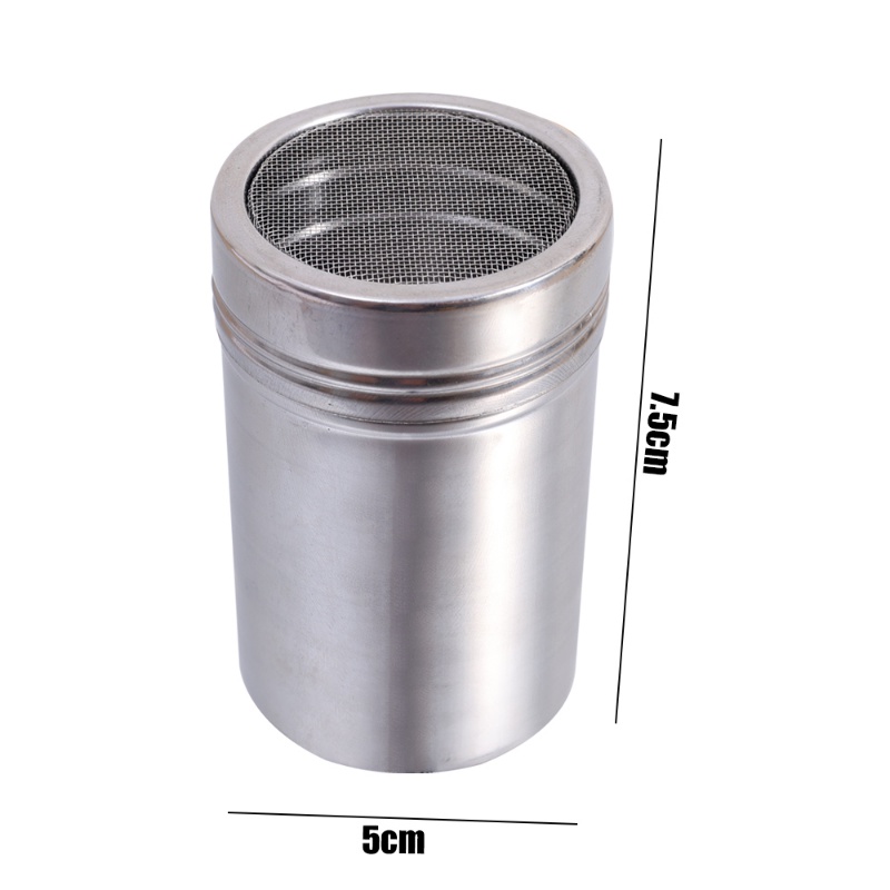 Stainless Steel Mesh Dense Hole Powder Sprinkler Chocolate Sugar Coffee ...