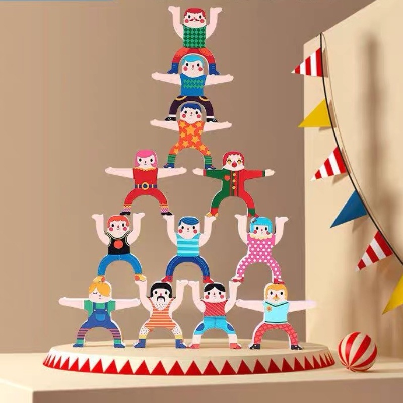 Children's Plastic Stacking Building Blocks Toys Balance Stacking ...