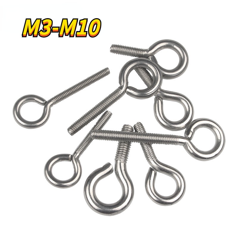 304 Stainless Steel Ring Screw Sheep Eye Screw Galvanized Screw Closed ...