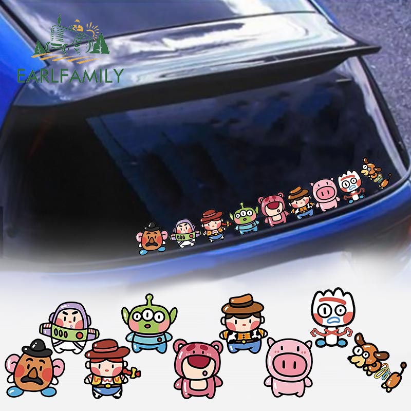 EARLFAMILY 13cm for Cute Toy Story Tape Car Stickers Cute Funny Decals ...