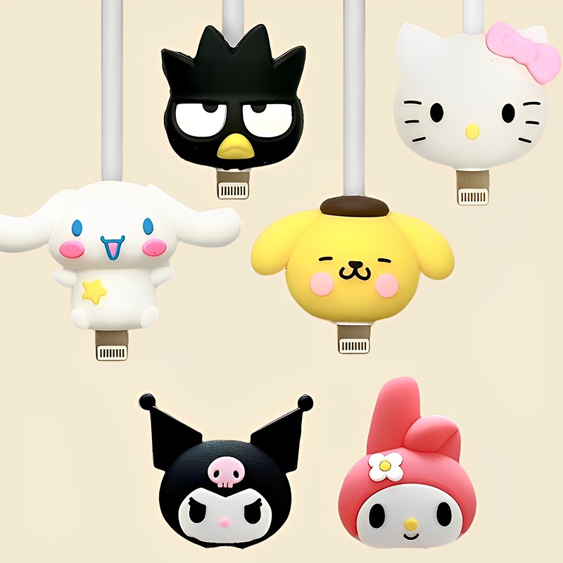 2pcs Cartoon Sanrio Kuromi Cable Protector My Melody USB Earphone ...