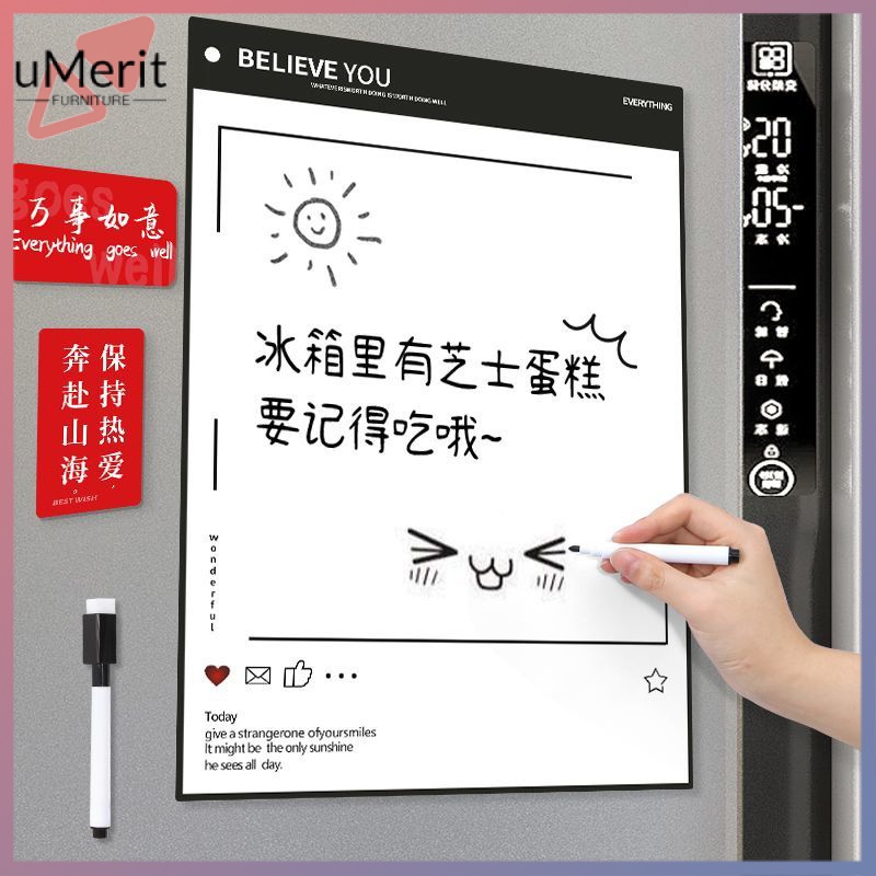 Refridgerator Magnets Message Board Erasable Magnetic Memo Post-It ...