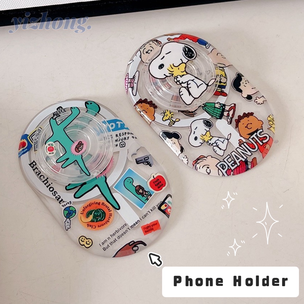 Phone Holder Kickstand Cartoon Snoopy Family Dinosaur Pattern Creative ...