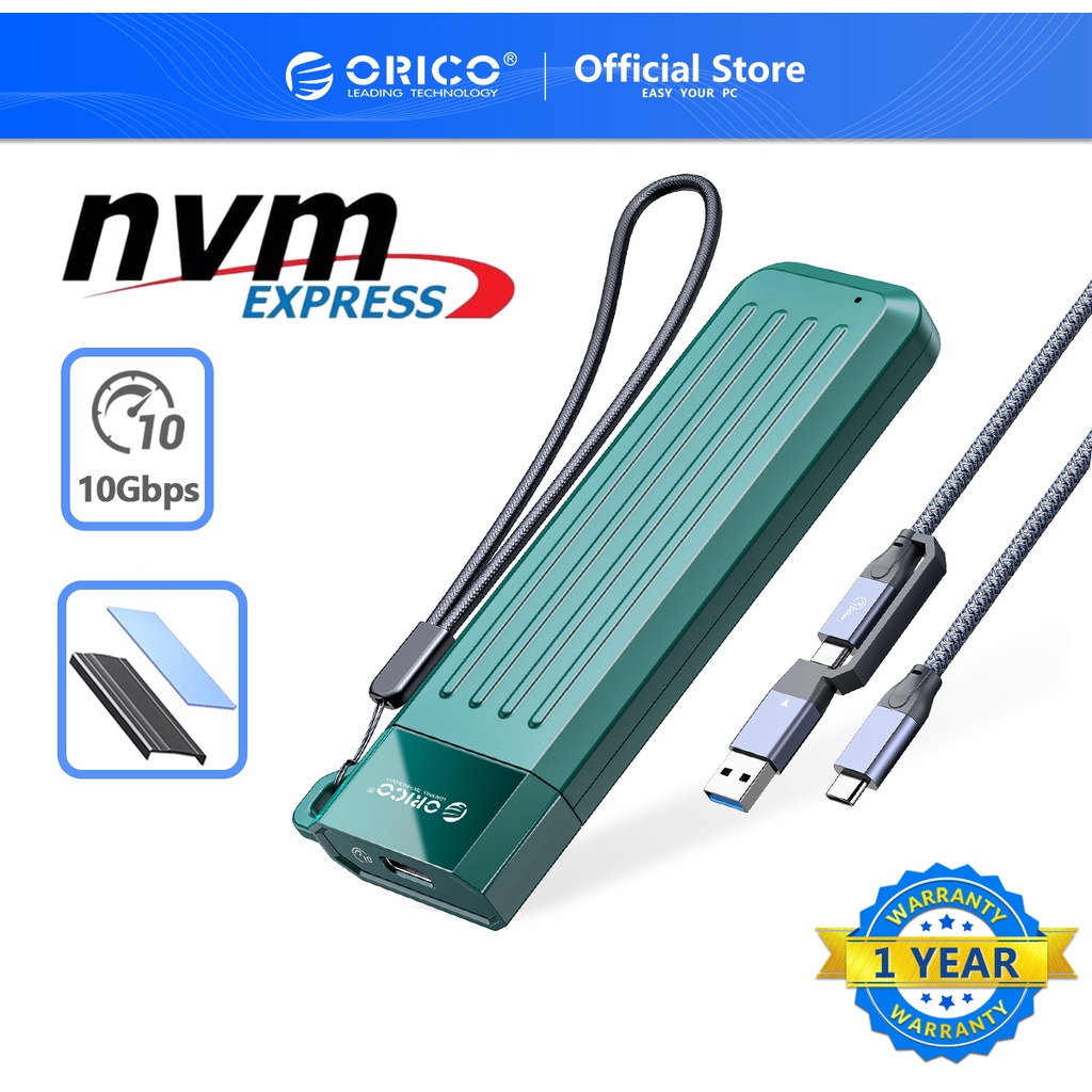 ORICO M2 SSD Case NVMe USB Type C Gen2 10Gbps PCIe SSD Enclosure M.2 ...