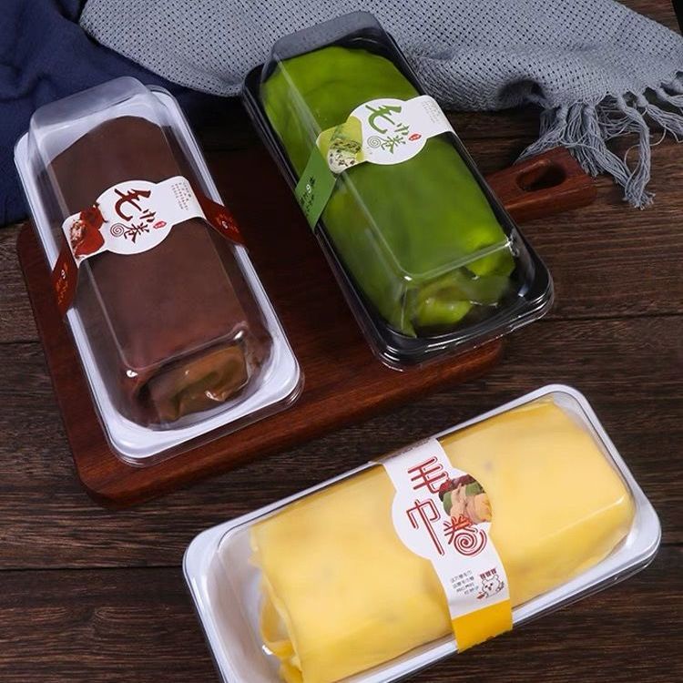 Towel Roll Packaging Box Sandwich Packing Box Transparent Rectangular ...