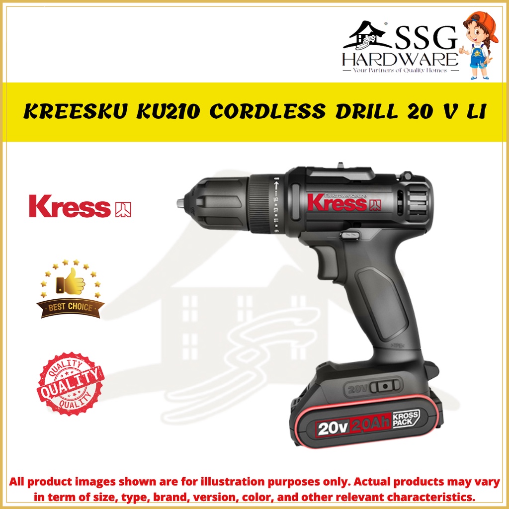 MESIN Kress KU210 CORDLESS DRILL 20V-LI/CORDLESS DRILL/Battery DRILL ...