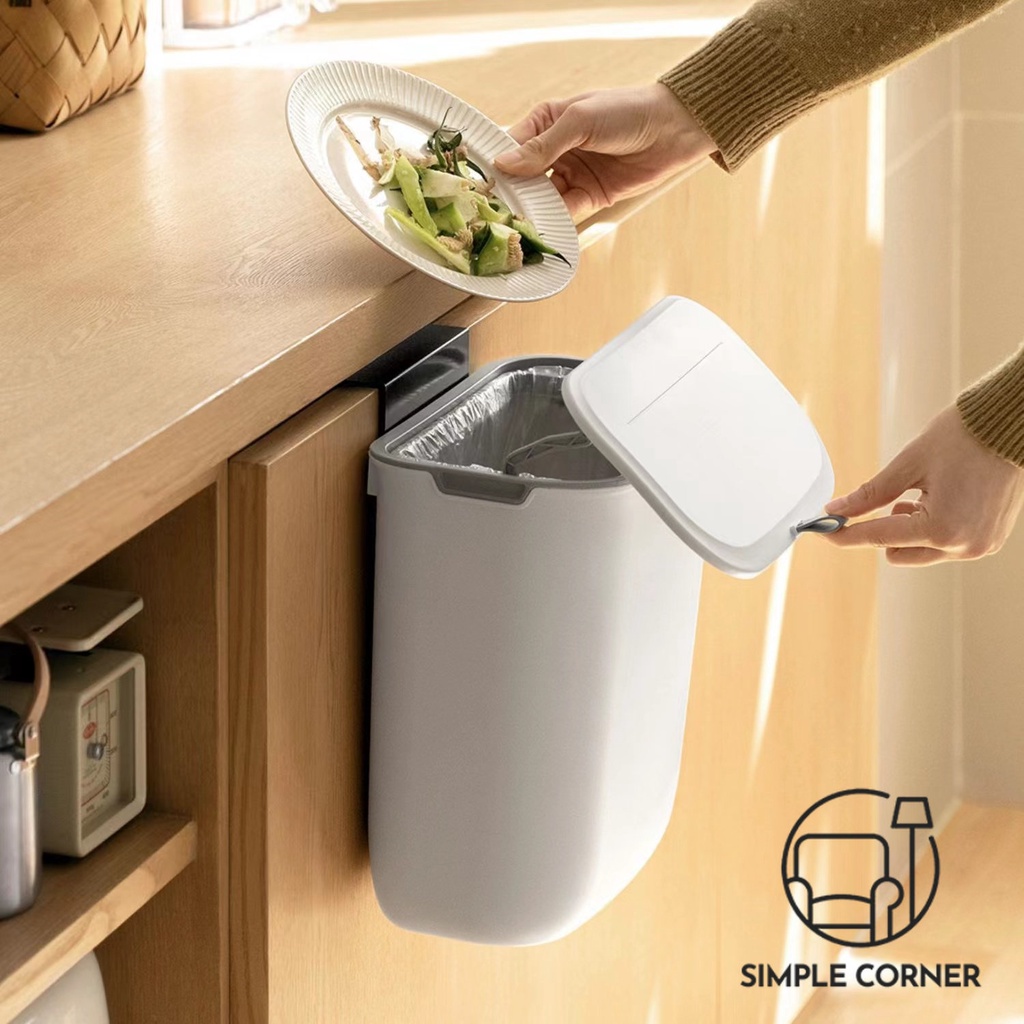 Simple Corner - [SG Stock] Wall-Mounted Trash Garbage Bin Kitchen ...