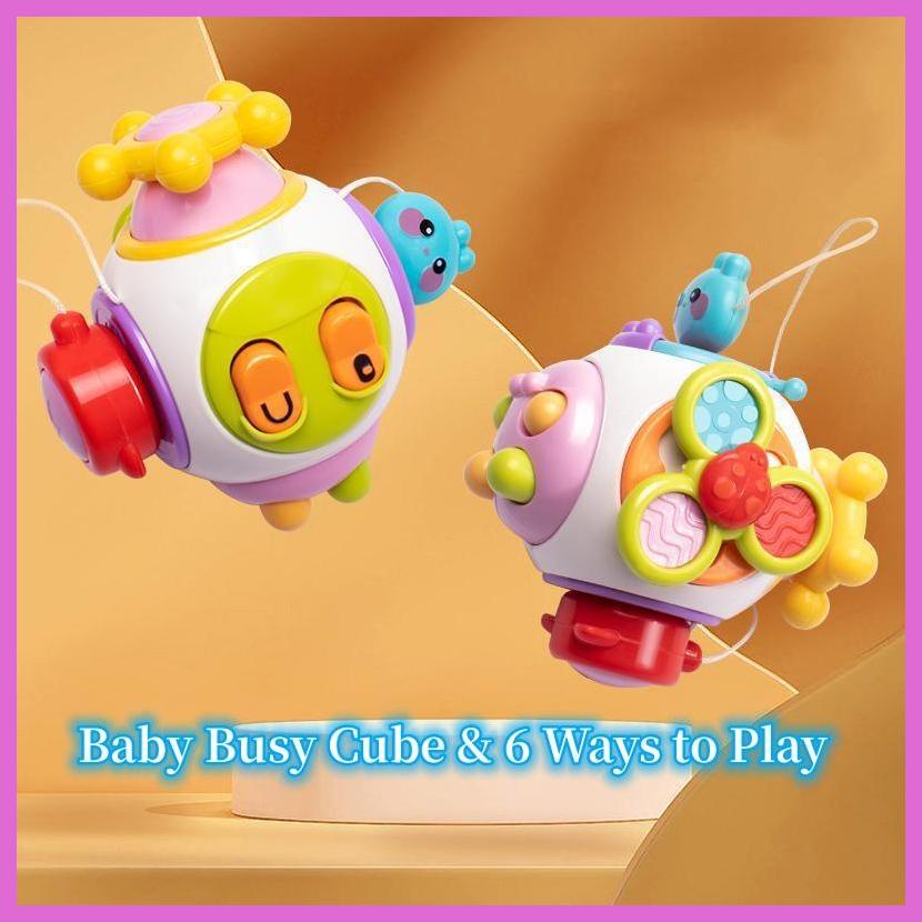 Baby Busy Cube Polyhedron Montessori Sensory Busy Board Educational ...