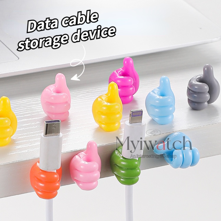 Cable management device data cable storage thumb shaped wire holder ...