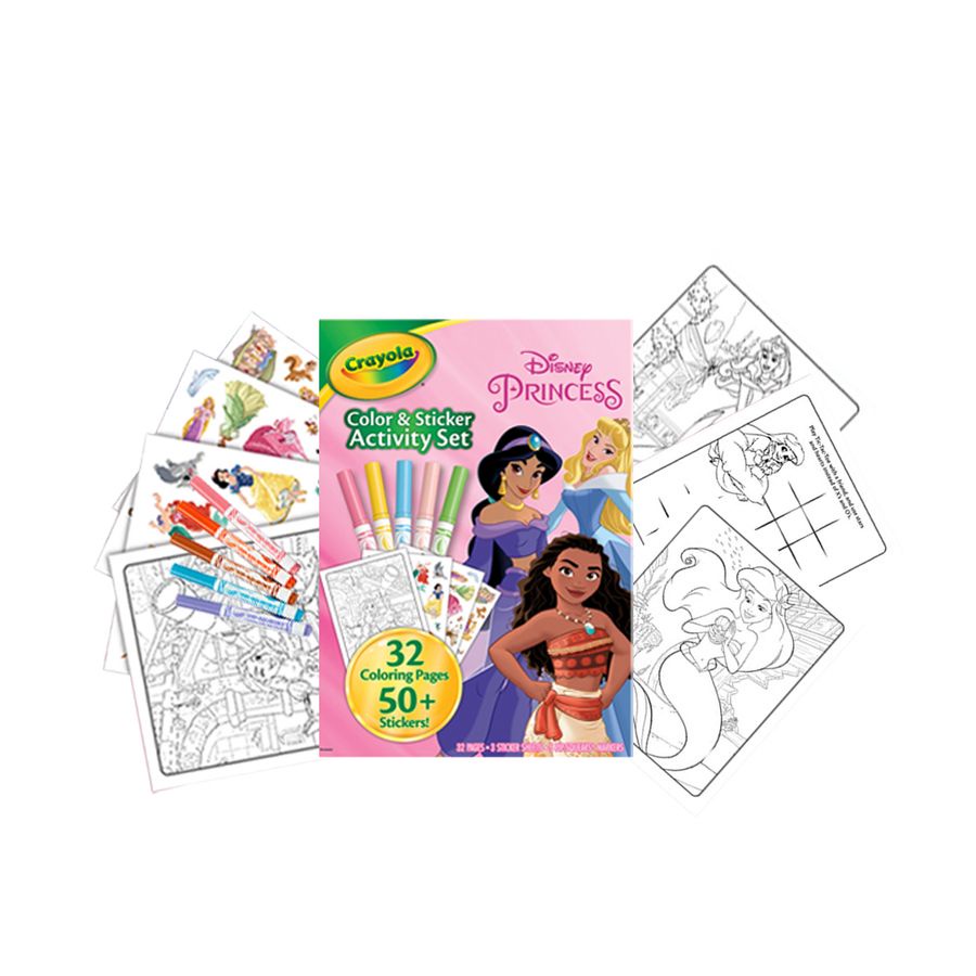 Crayola Disney Princess Sticker Coloring Pen Set eslite | Shopee Singapore