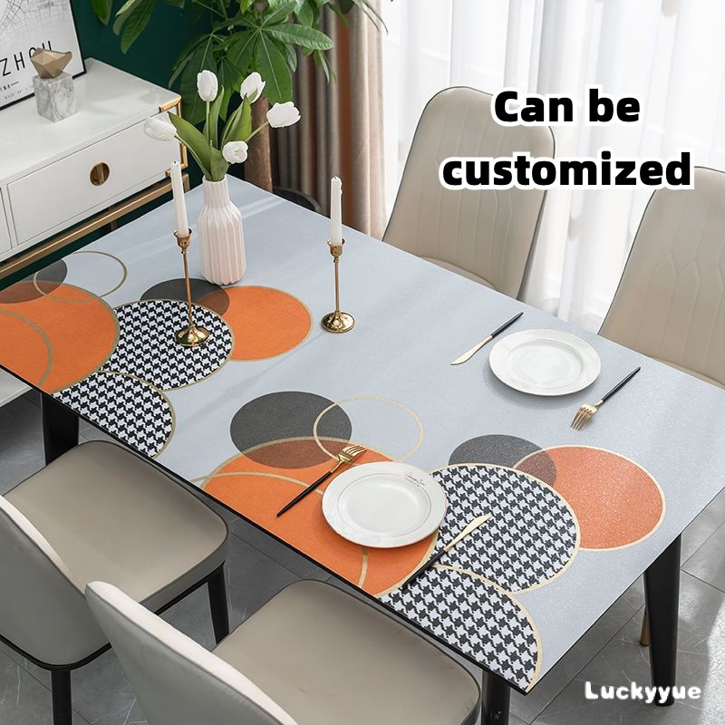 PVC Tablecloth Oilproof Waterproof Dining table cover Desktop mat ...