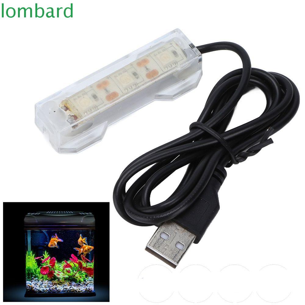 LOMBARD Fish Tank Light Small Colorful Aquarium LED Light Lamps LED ...