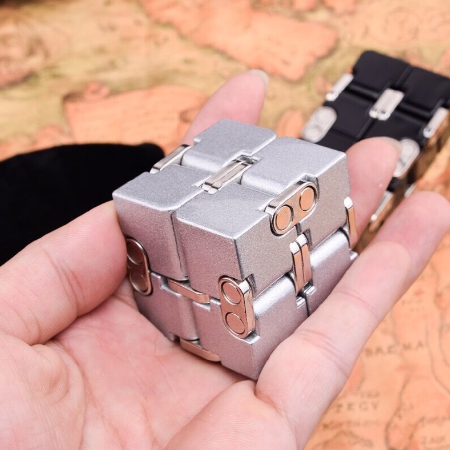 Alloy Infinity Cube Fidget Toys Kids Adult Mini Infinity Cube Desk Toy ...