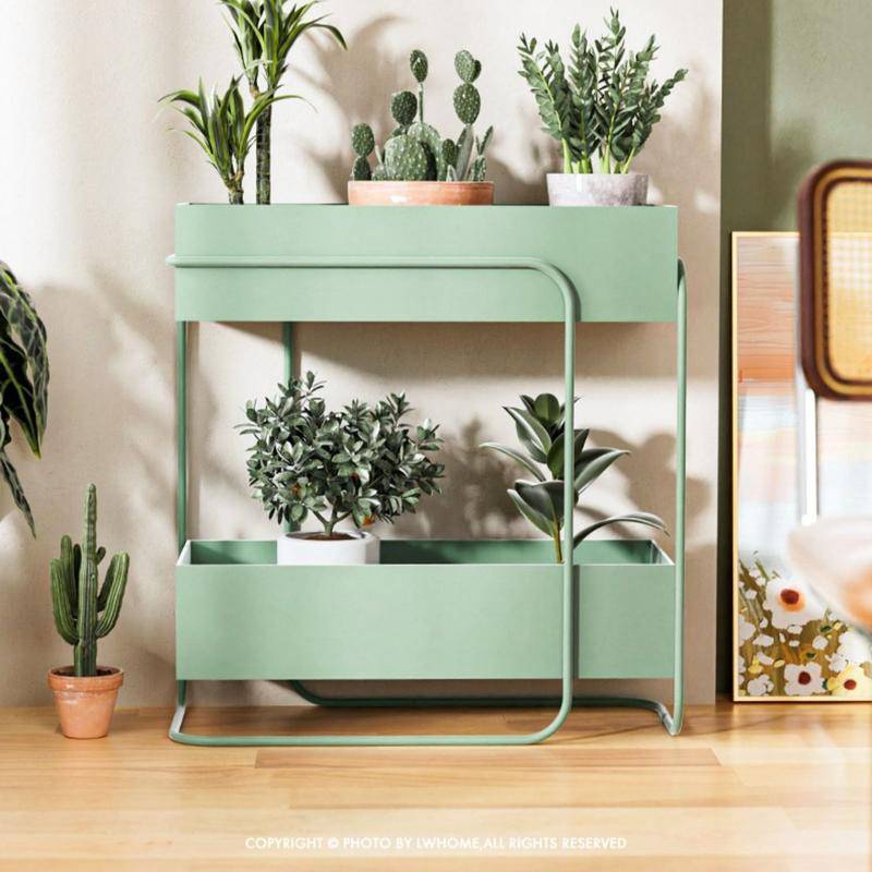 Nordic indoor flower rack, iron art, green plant placement rack, garden ...