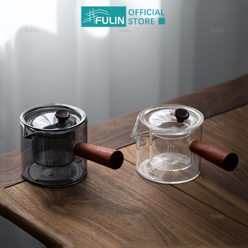 Side Handle Transparent Teapot Heatable Borosilicate Glass Teapot ...