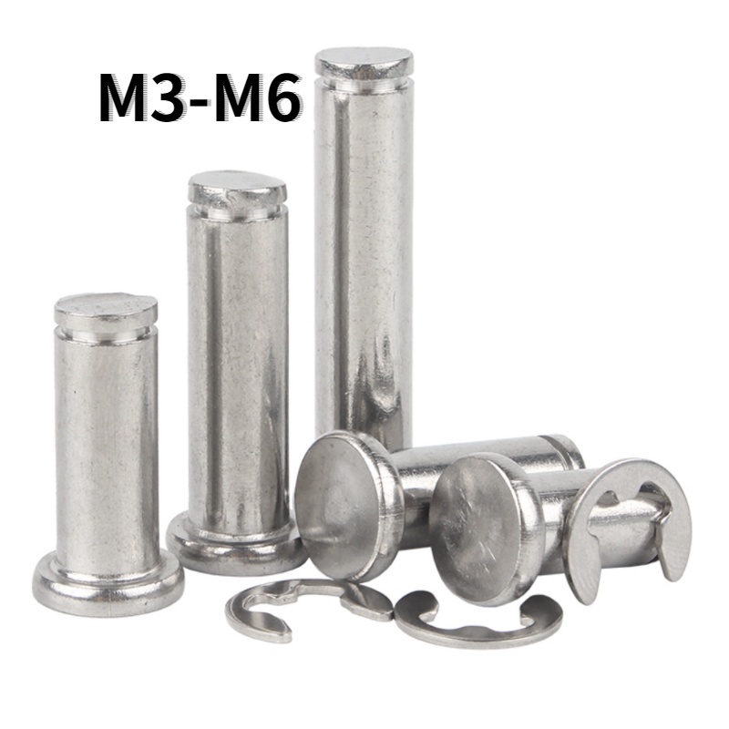 [XJK] 304 Cylindrical Pin with Slot Clamp Shaft Stainless Steel Flat ...