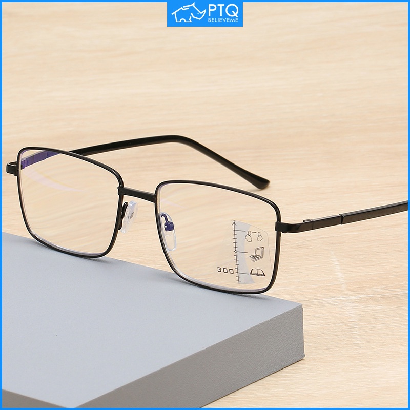 "Men's gradient glasses with anti blue light automatic zoom ...
