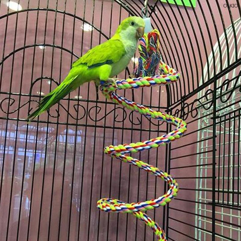 Bite Toy Parrot Cotton Rope Rotary Ladder Color Cotton Rope Accessories ...