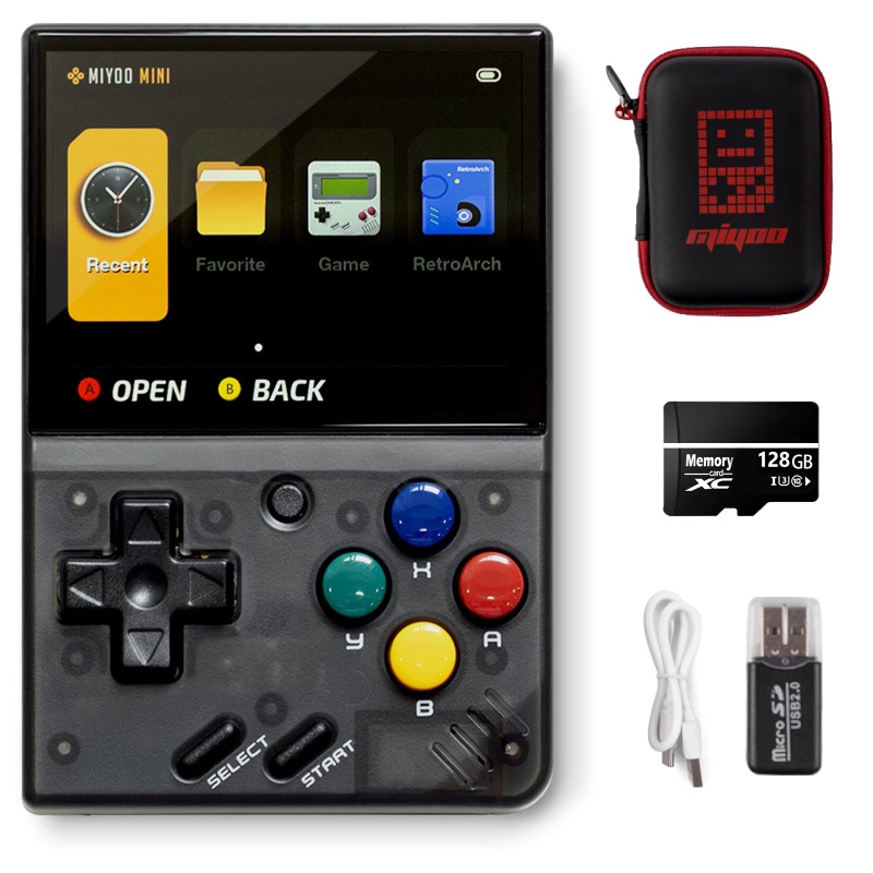 128GB Miyoo Mini V2 Handheld Video Game Console 11000+ Games 2.8inch ...