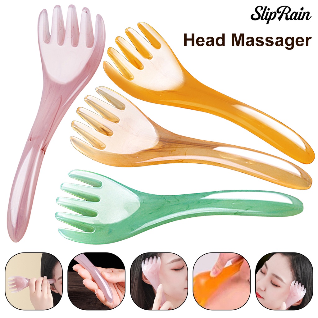 Sr Head Massage Comb Dredge Meridians Muscle Relaxation Acupressure Points Relaxing Scalp Resin