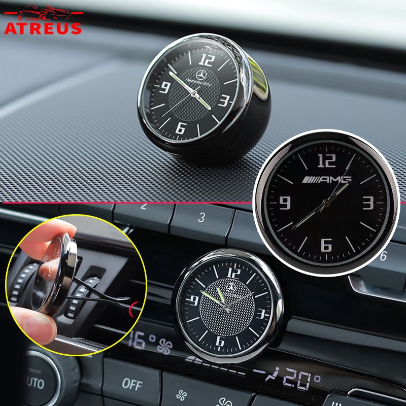 Mercedes Benz Car Mini Quartz Clock luminous Interior Center Console ...