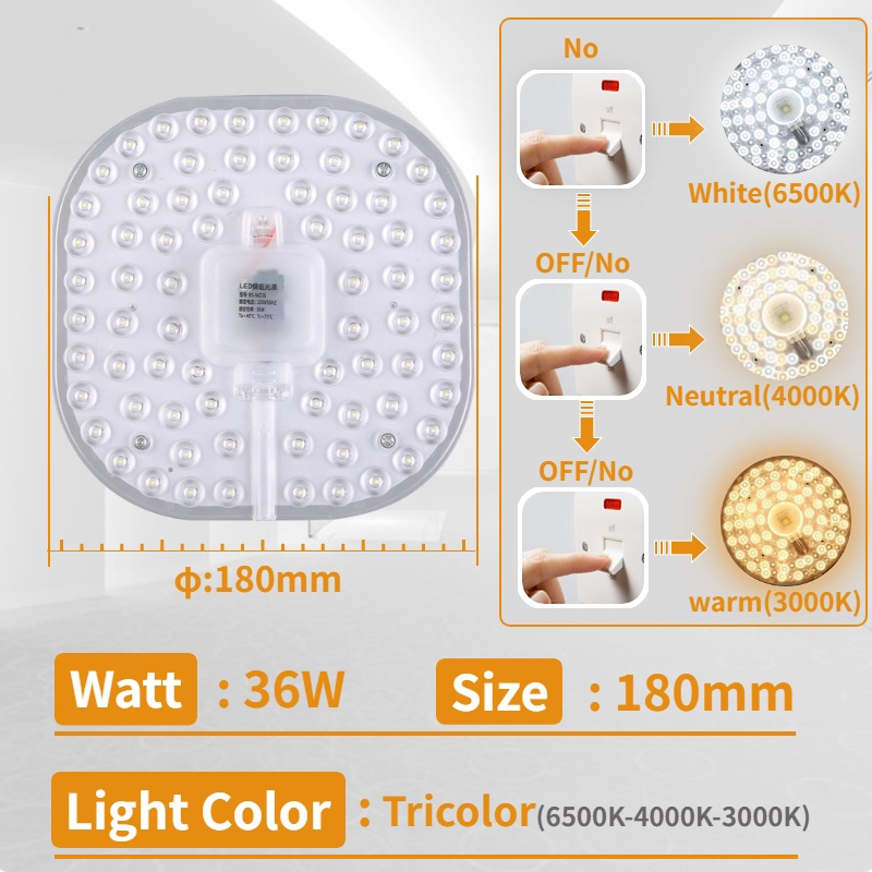 LED Ceiling Light replacement Magnetic led light module 12W 18W 24W 36W ...