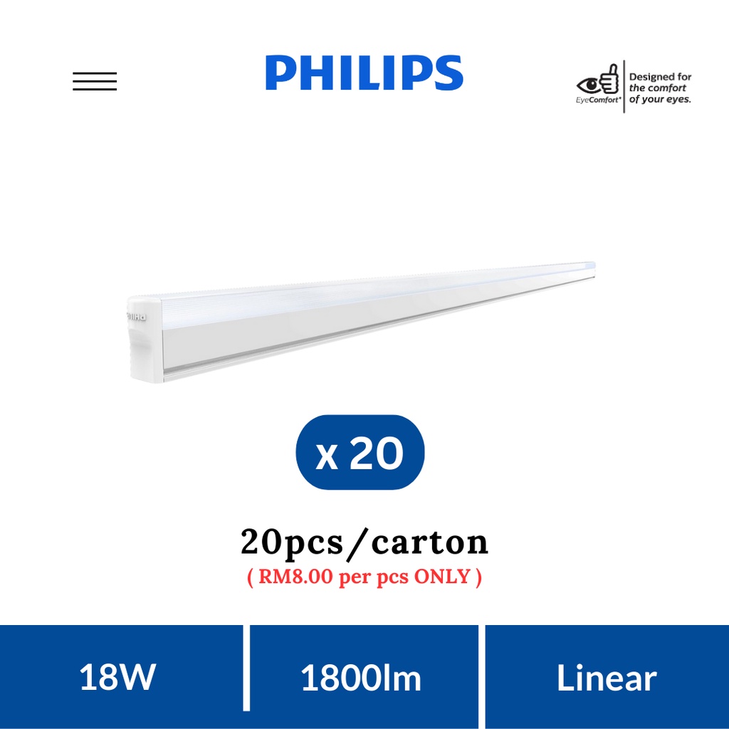 PHILIPS Essential Smartbright LED Linear Batten 18W ( 3000K / 4000K ...